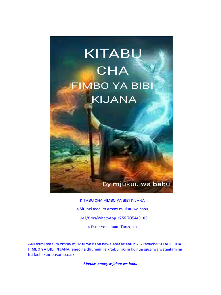 KITABU CHA FIMBO YA BIBI KIJANA | PDF