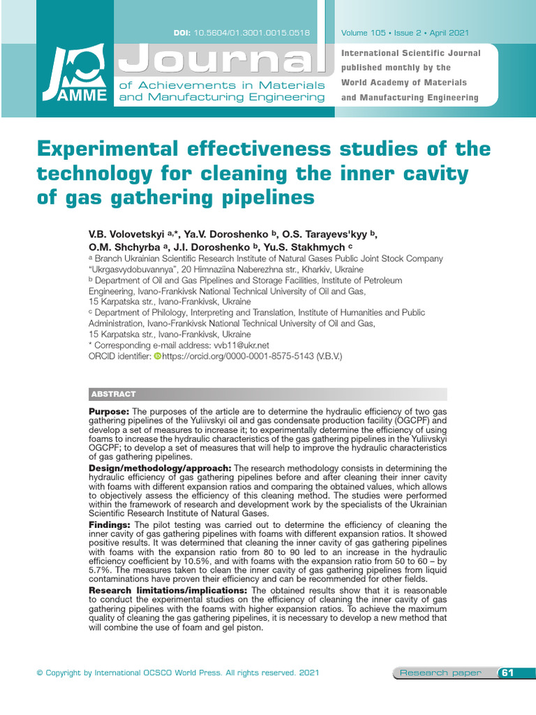 Experimental Effectiveness Studies | PDF | Liquids | Foam