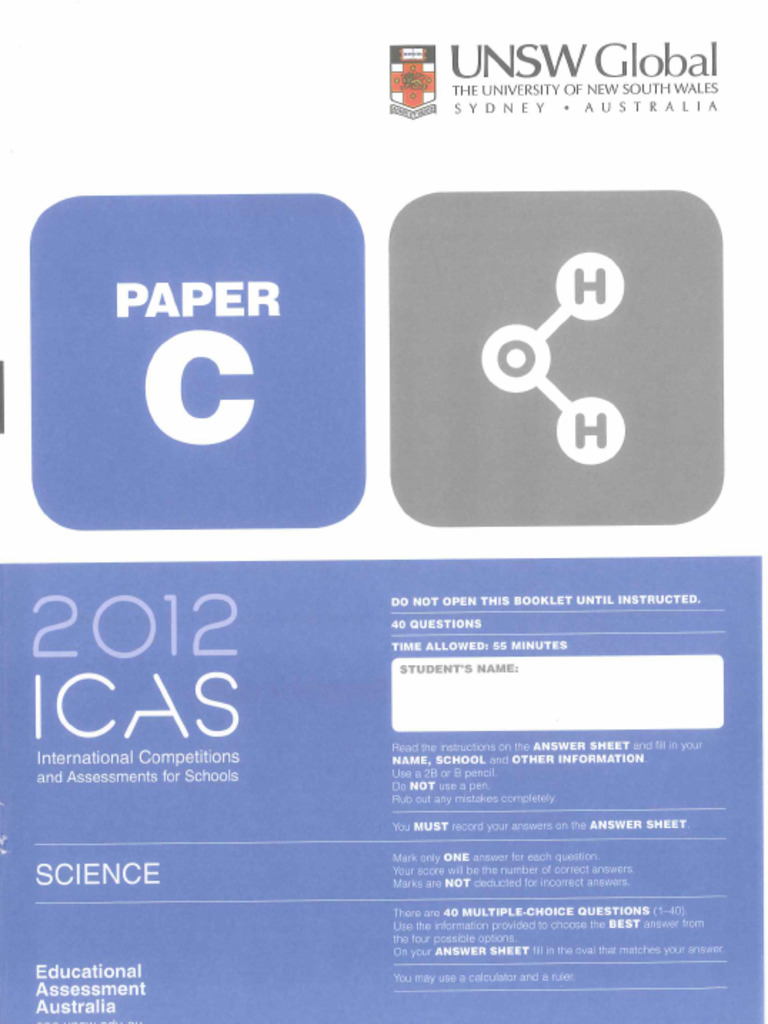 ICAS Science C 2012 | PDF