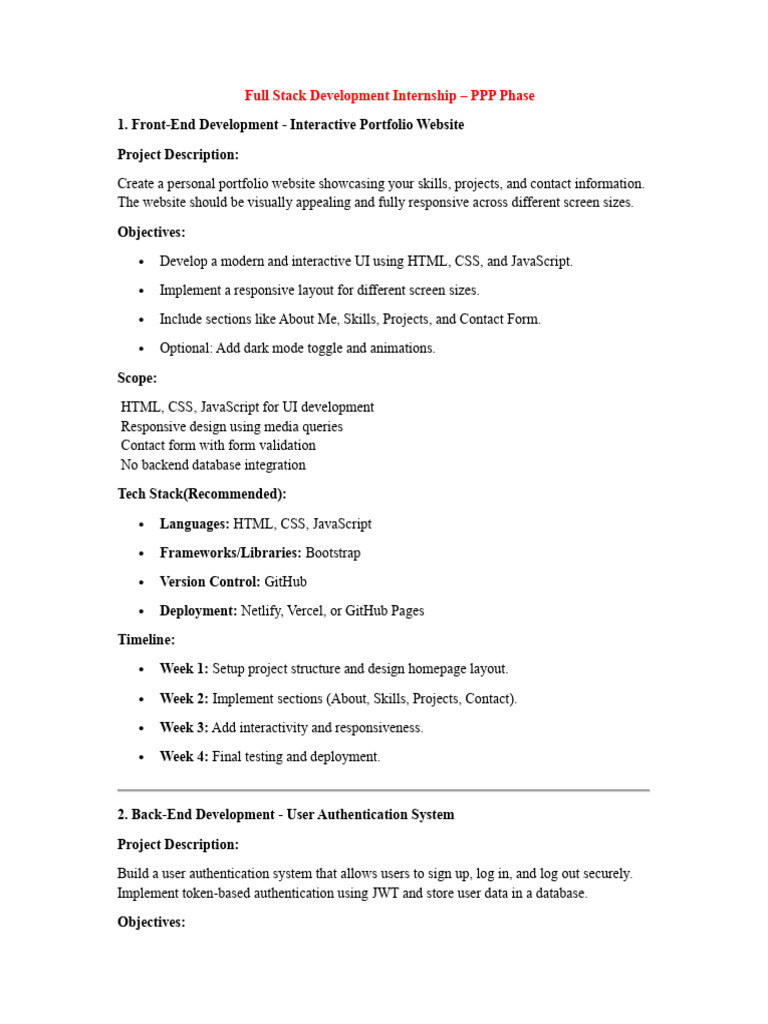 PPP Phase - Project Type List | PDF | Java Script | Web Application