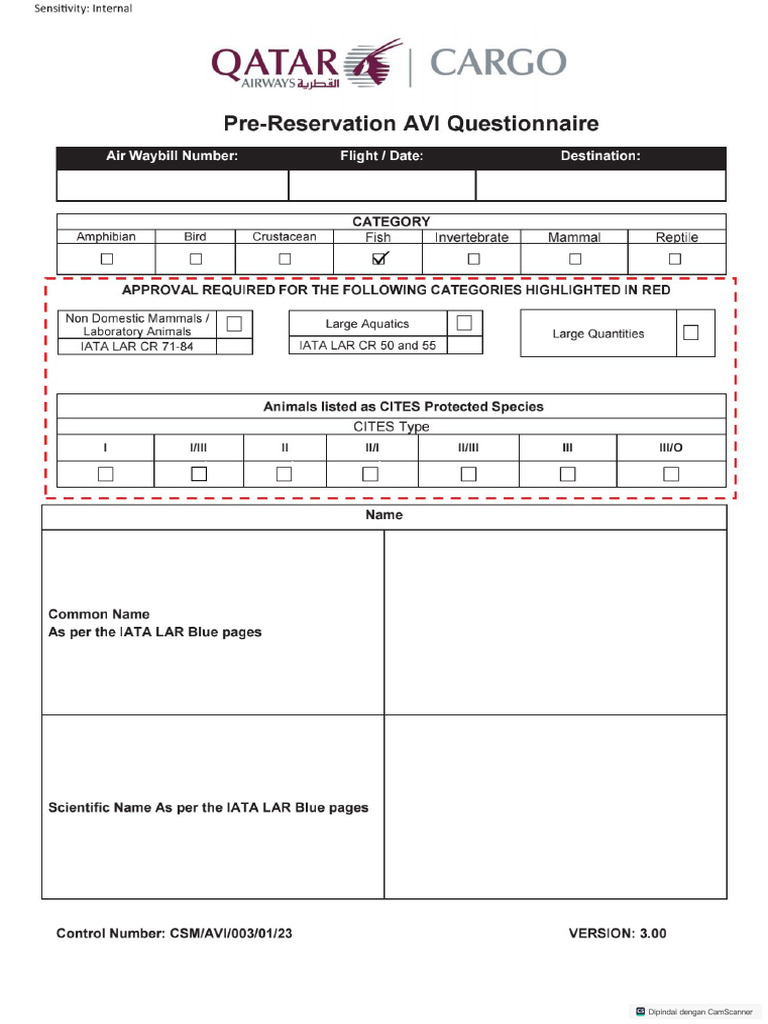 AVI Form QATAR | PDF