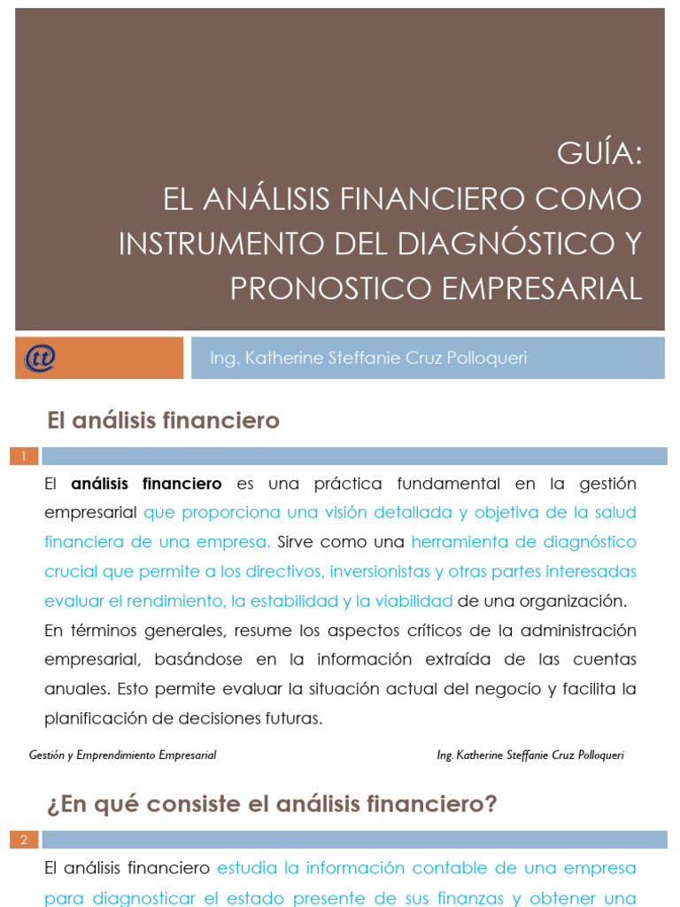 Análisis Financiero: Diagnóstico Empresarial | PDF | Iniciativa ...