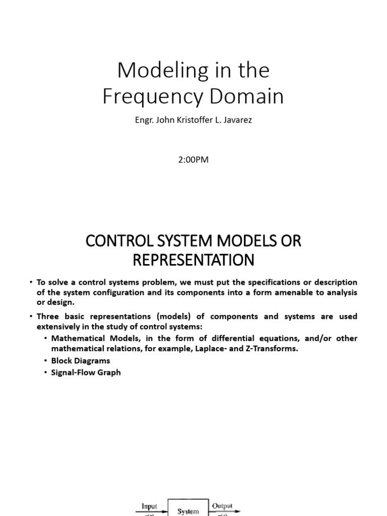 Lecture 3_Modeling in the Frequency Domain | PDF | Laplace Transform | Equations