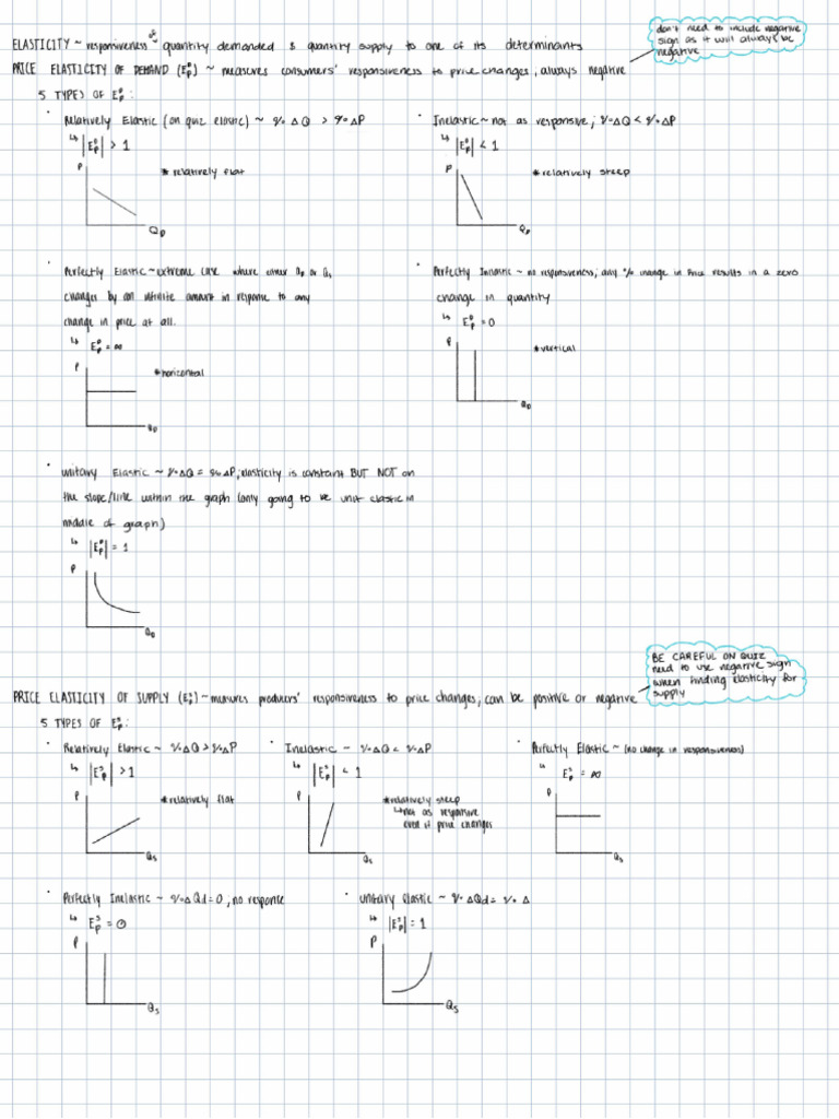 Elasticity Quiz Review | PDF