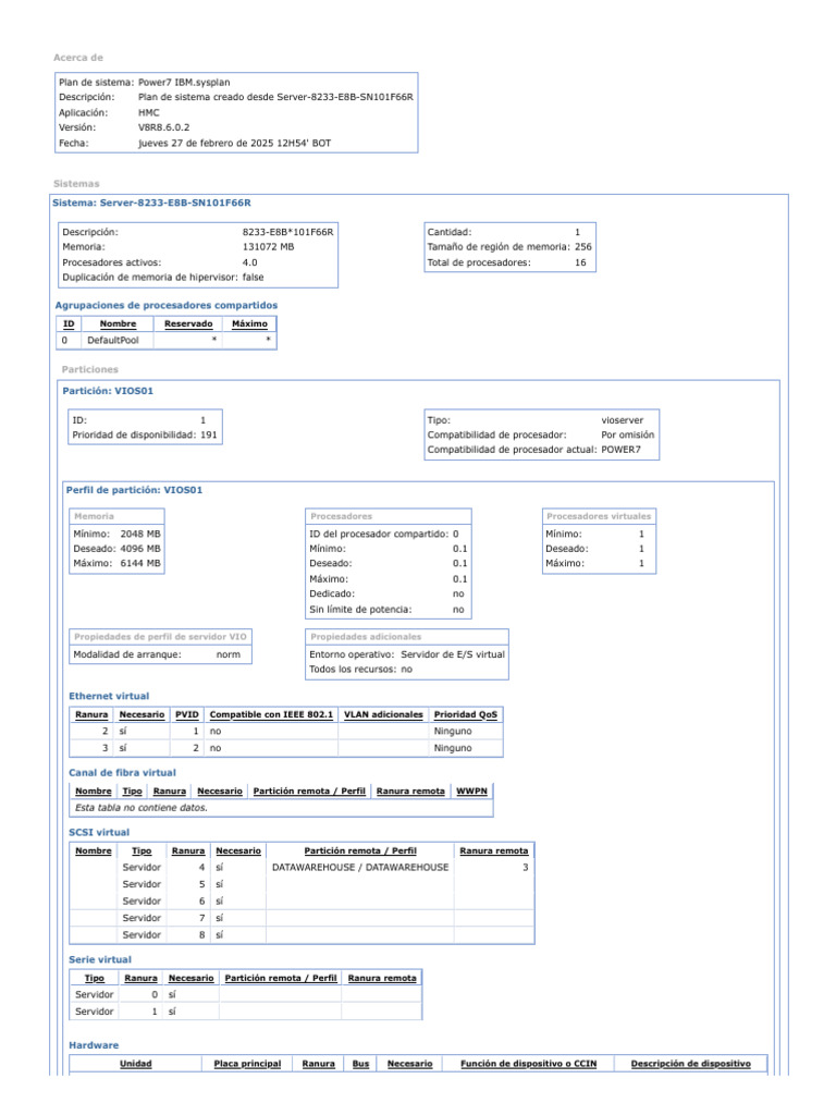 Plan de Sistema Power7 IBM 198C | PDF | Servidor (Computación ...