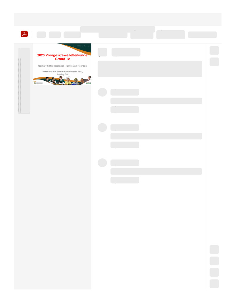 Gedig 10 - Die Hardloper - Ernst Van Heerden | PDF