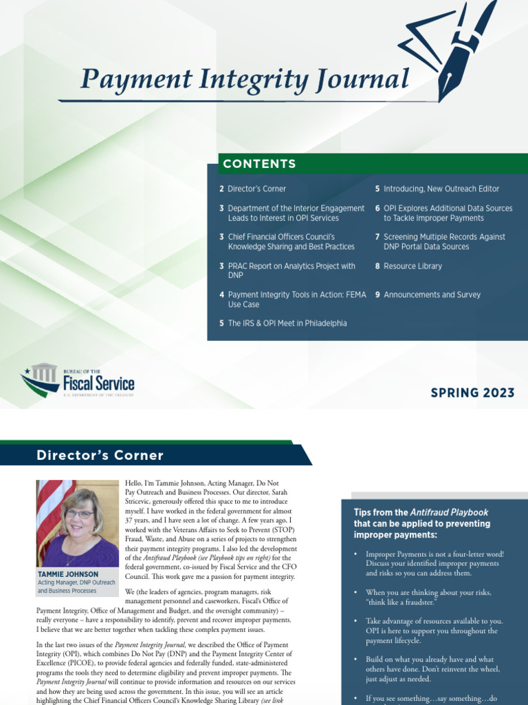 Payment Integrity Journal Spring 2023 | PDF | Analytics | Payments