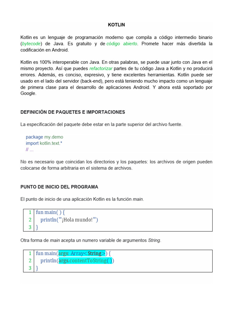ACSA Kotlin 1 | PDF | Poco | Ciencias de la Computación