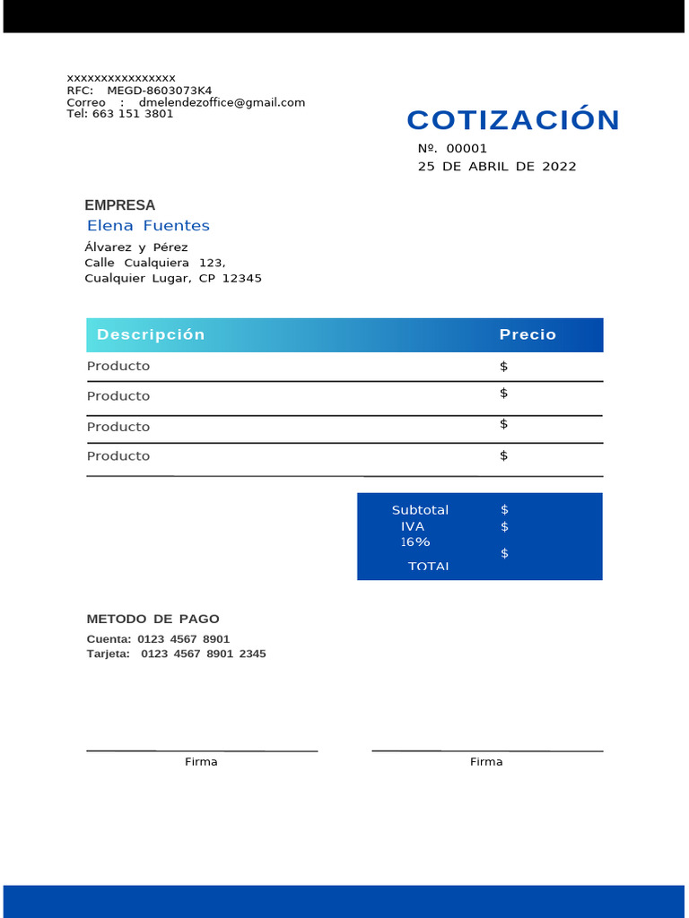 formato de cotizaci | PDF