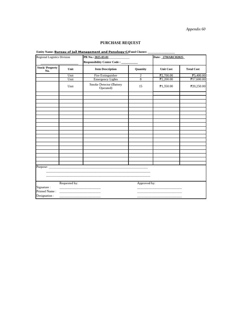 Appendix 60 PR | PDF