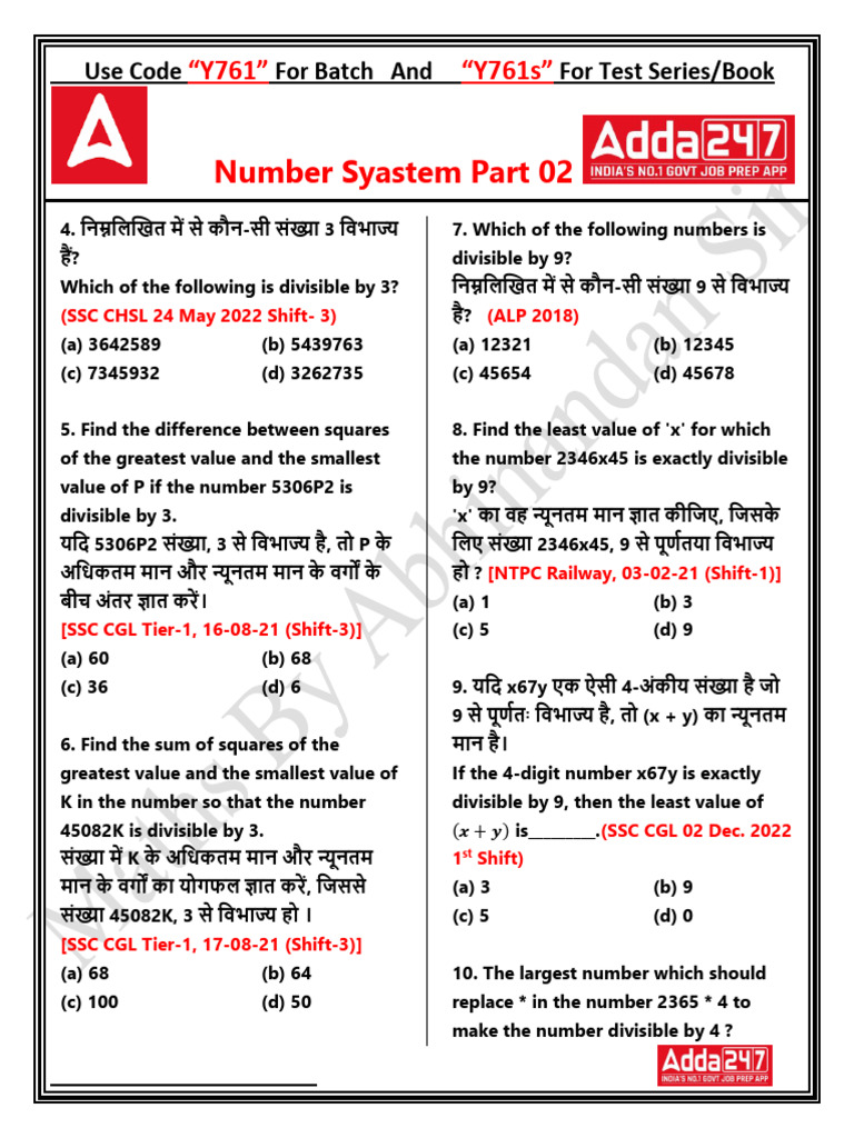 01 Number System | PDF