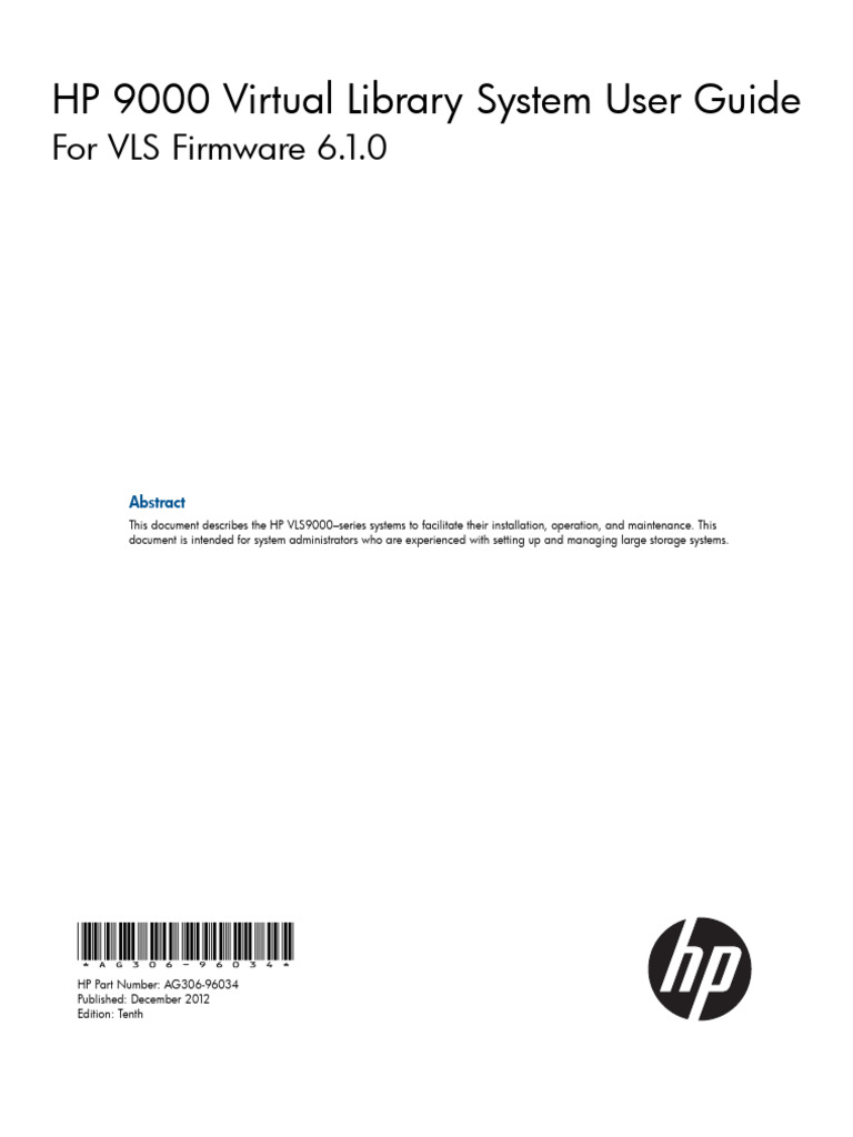 HP 9000 Virtual Library User Guide | PDF | Computer Data Storage ...