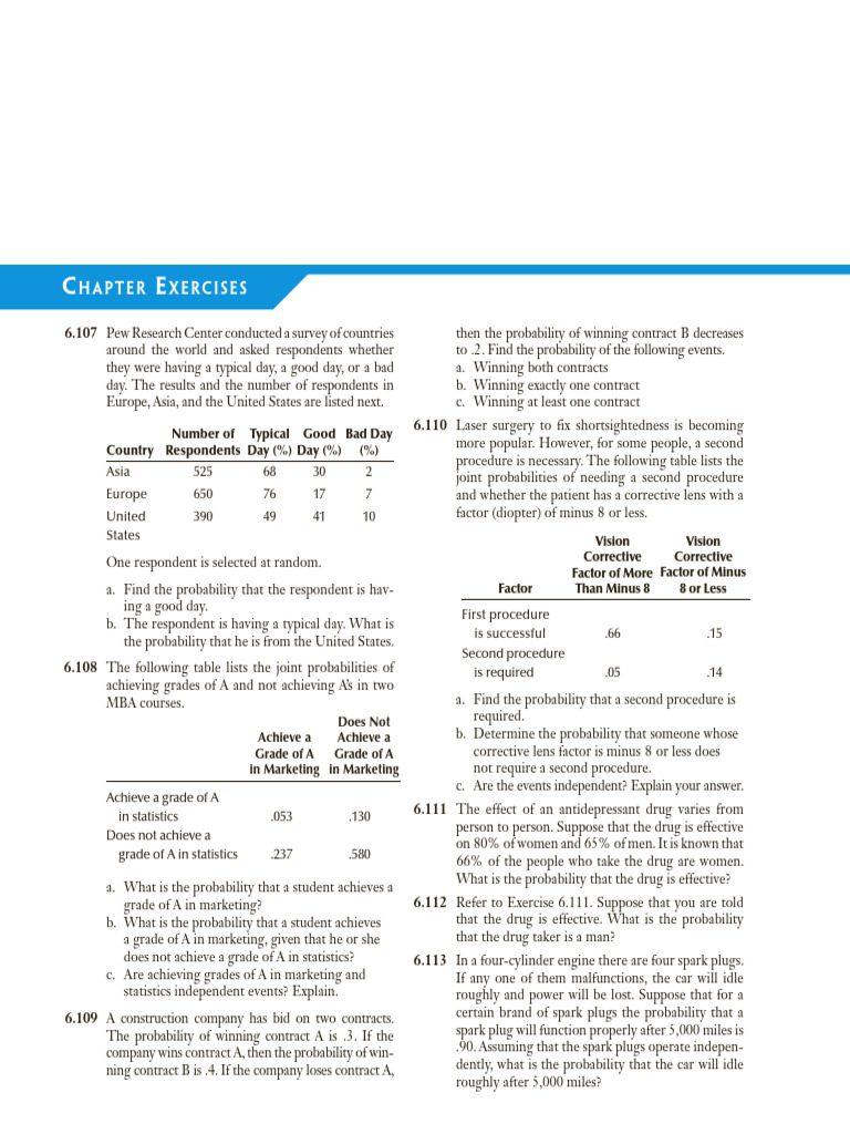 3 Exer Chap6 Probability | PDF | Recidivism | Crimes