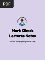 Mark K Lecture Notes Compiled | PDF | Congenital Heart Defect | Childbirth