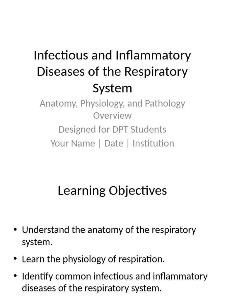 Respiratory Diseases: Anatomy & Physiology | PDF | Respiratory Tract ...
