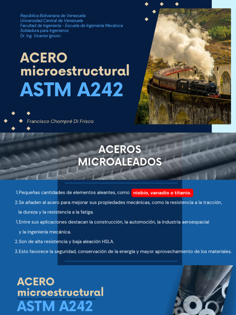 Propiedades y Aplicaciones del Acero ASTM A242 | PDF | Acero | Soldadura