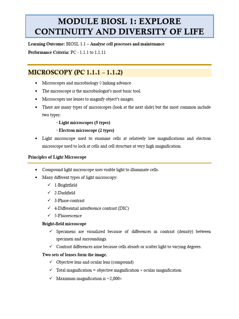 Microscopy 1 | PDF | Microscope | Electron Microscope