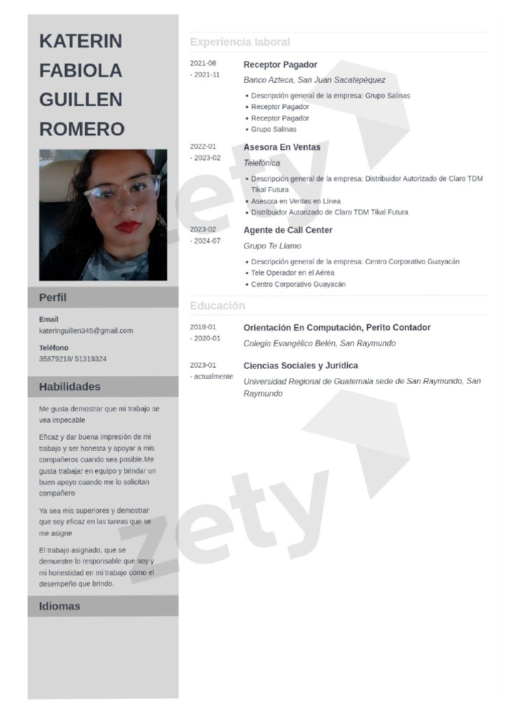 CV Katerin Guillen | PDF