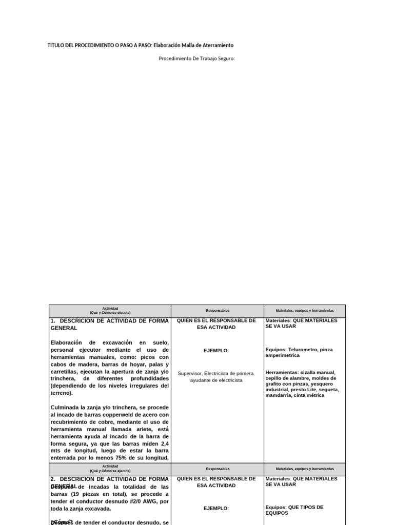Formato para Inf de PTS | PDF