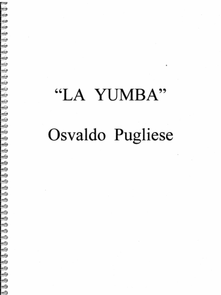 La Yumba Manuscrito Original de Osvaldo Pugliese | PDF