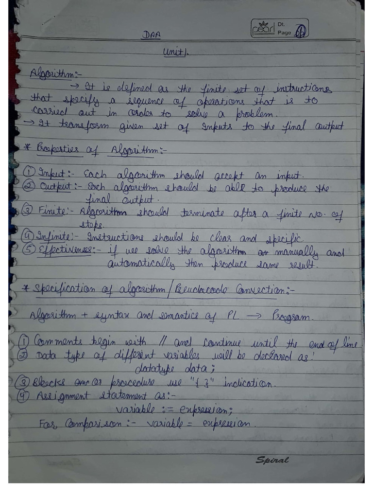 DAA Unit 1 by Sunny | PDF