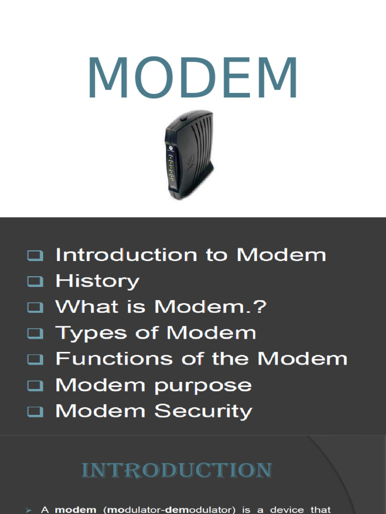 Modems | PDF