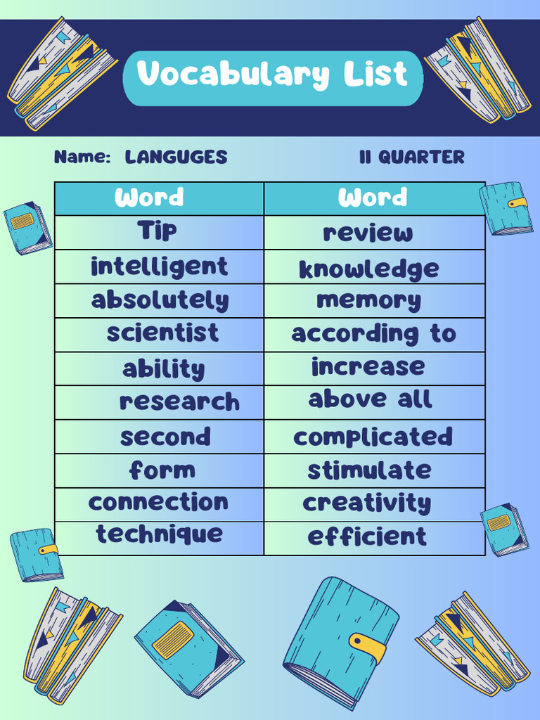 Language Arts Vocabulary List II Q | PDF