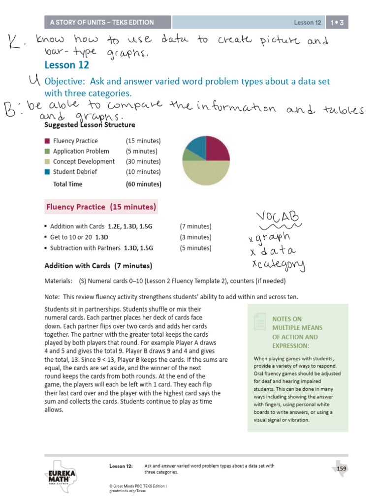 Word Problems with Data Sets: Lesson 12 | PDF | Card Games | Ephemera