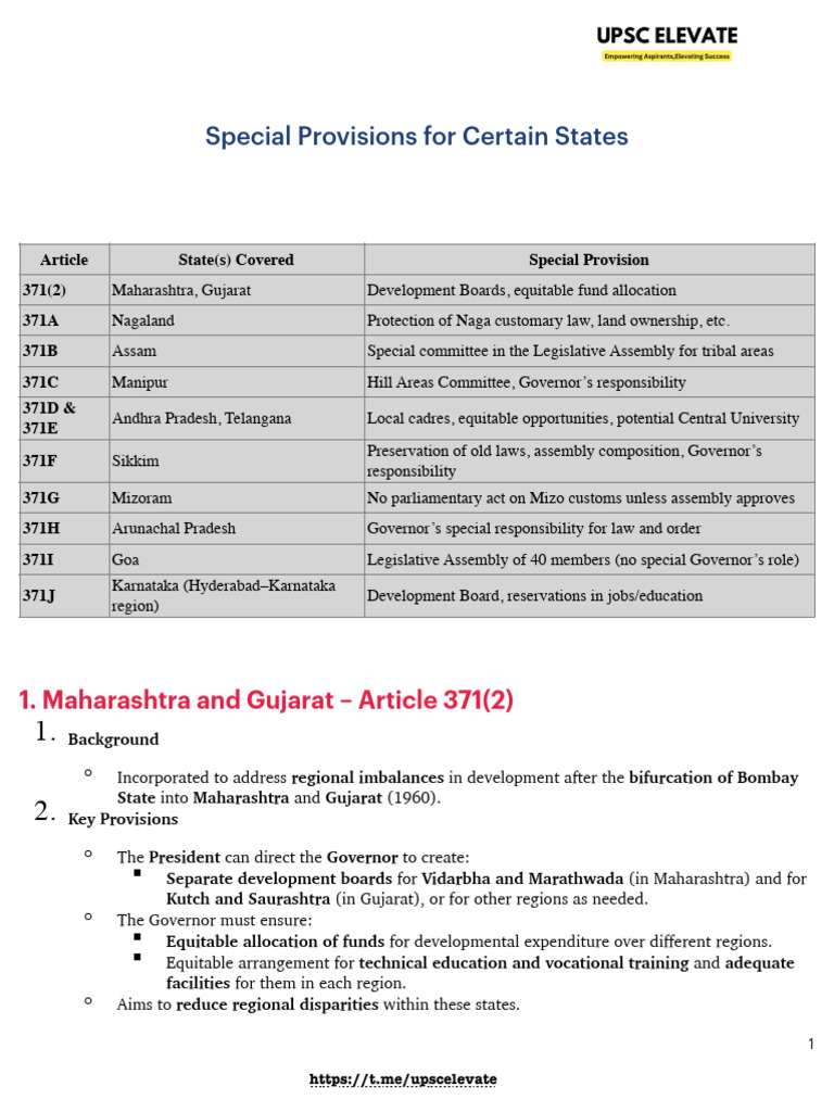 Special Provisions, 5TH, 6TH Schedule | PDF | Government Of India | Governance