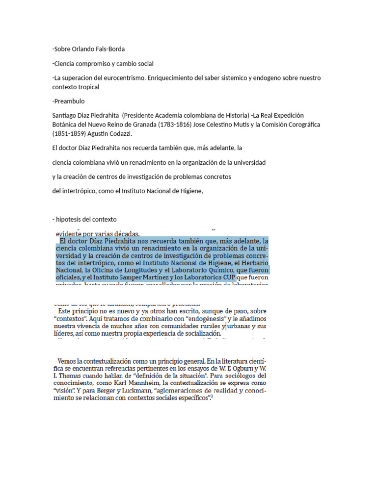 Sobre Orlando Fals | PDF