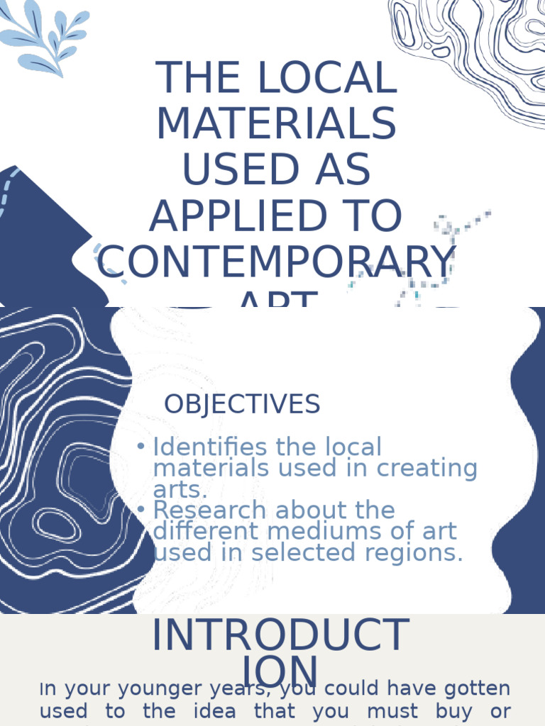 Local Materials in Contemporary Art | PDF | Coconut