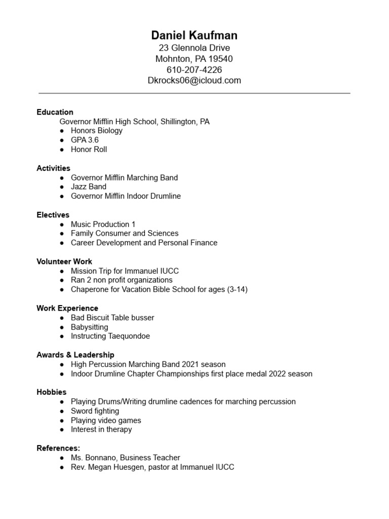 Daniel's Resume | PDF