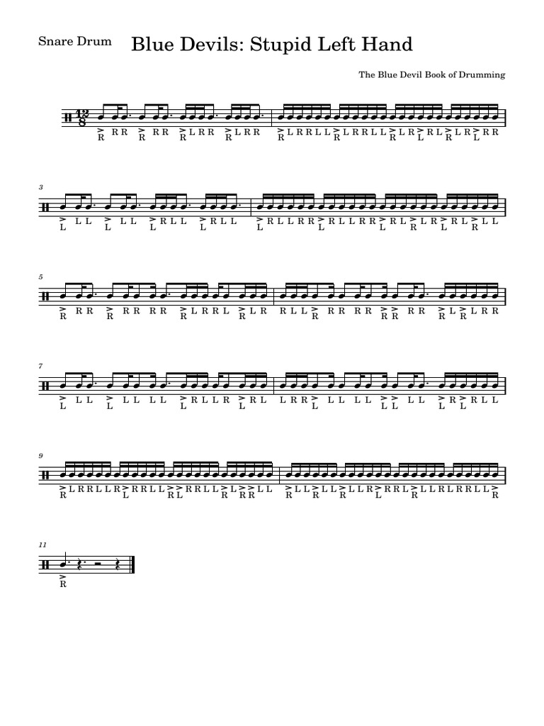 Blue Devils Snare Drum Exercises | PDF