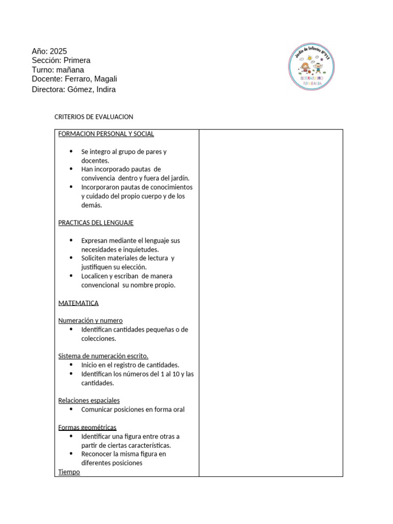 Criterios de Evaluacion | PDF | Evaluación | Comunicación humana