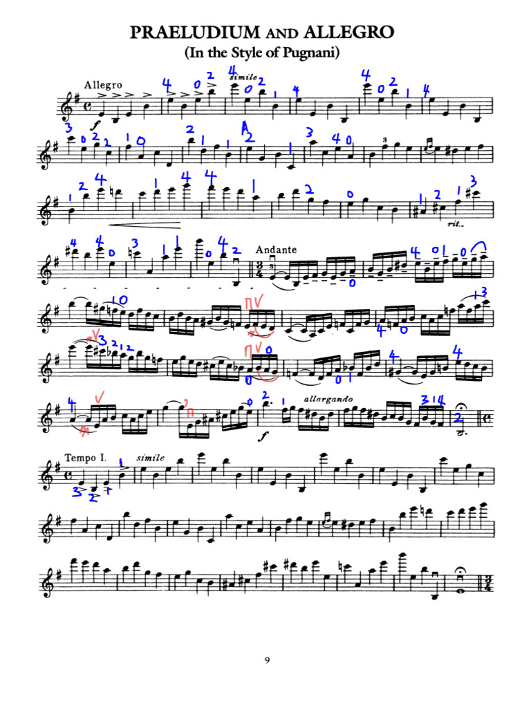 Kreisler Praeludium and Allegro Violin | PDF