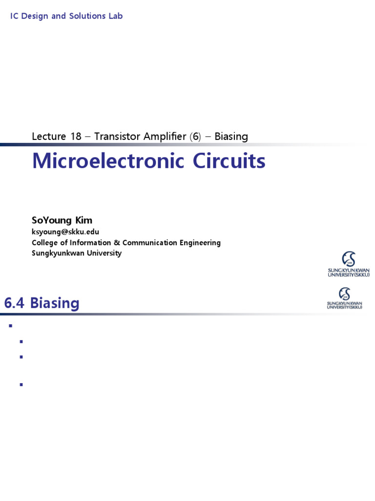 Transistor Amplifier Biasing Techniques | PDF | Mosfet | Bipolar Junction Transistor