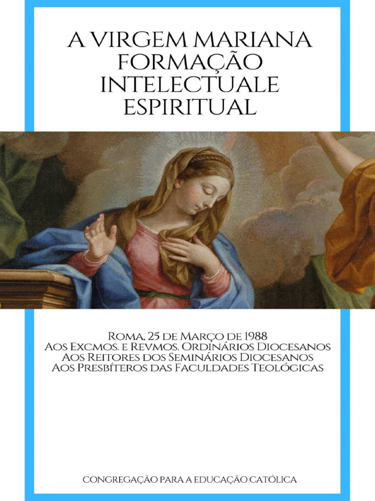 A Virgem Maria Na Formacao Inte | PDF | Maria, mãe de Jesus | Concílio ...