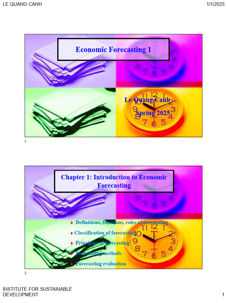 Economic Forecasting Overview 2025 | PDF | Forecasting | Errors And ...
