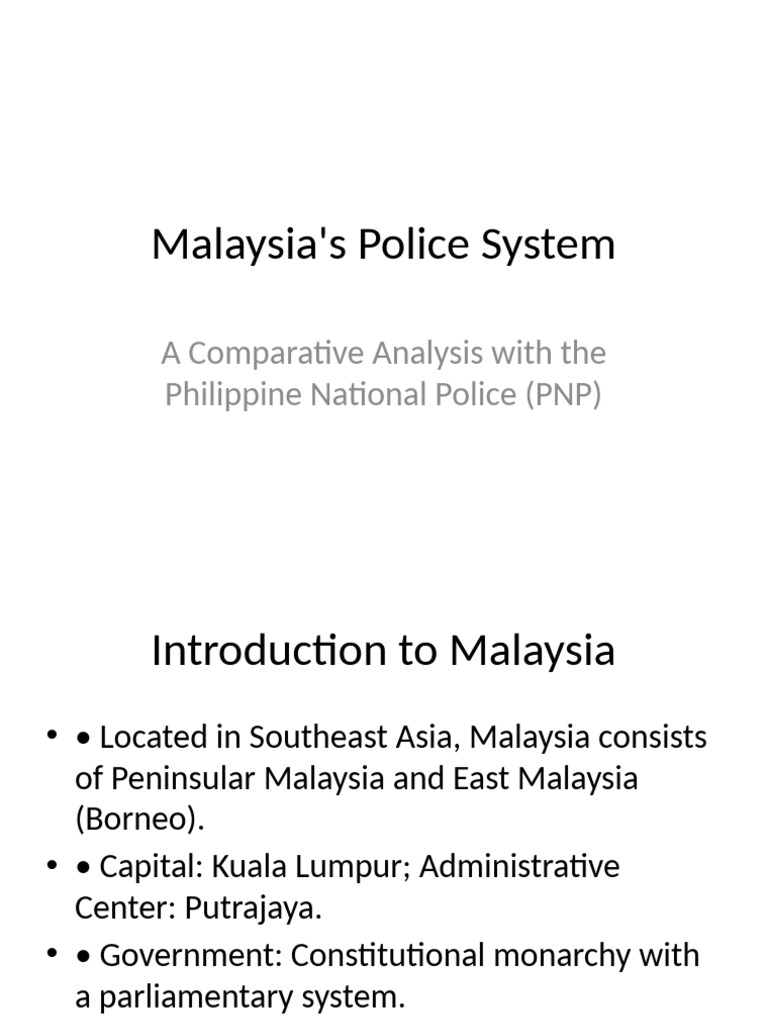 Malaysia vs. Philippine Police Systems | PDF | Malaysia | Crime & Violence
