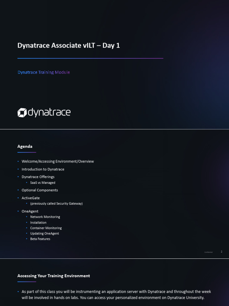 Dynatrace Associate VILT Day 1 | PDF | Security | Computer Security
