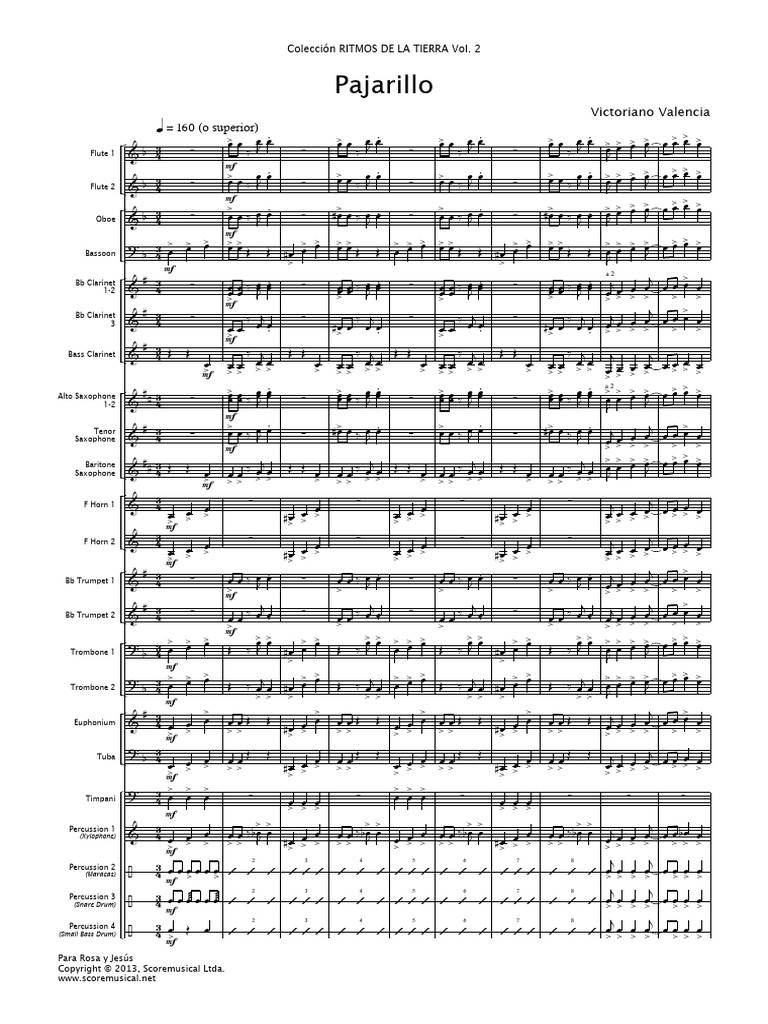 Pajarillo - Score | PDF