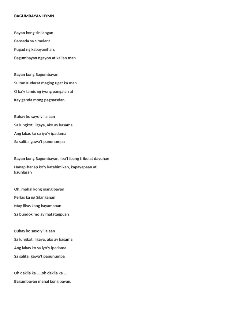 Bagumbayan Hymn | PDF