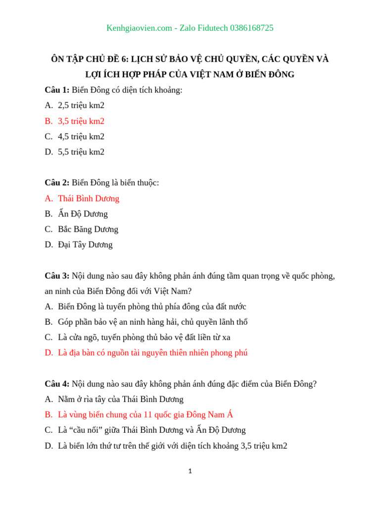 TN On Tap Chu de 6 Lich Su Bao Ve Chu Quyen Cac Quyen Va Loi Ich Hop Phap Cua Viet Nam o Bien ...