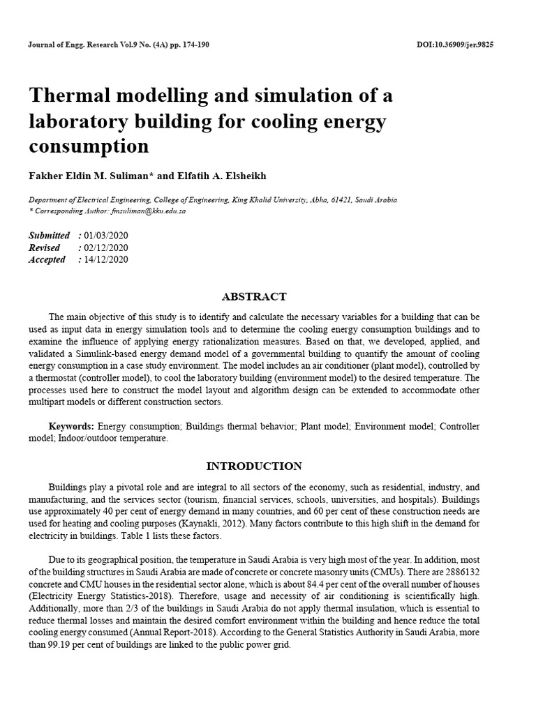 Thermal Modelling and Simulation of A La | PDF | Energy Conservation ...