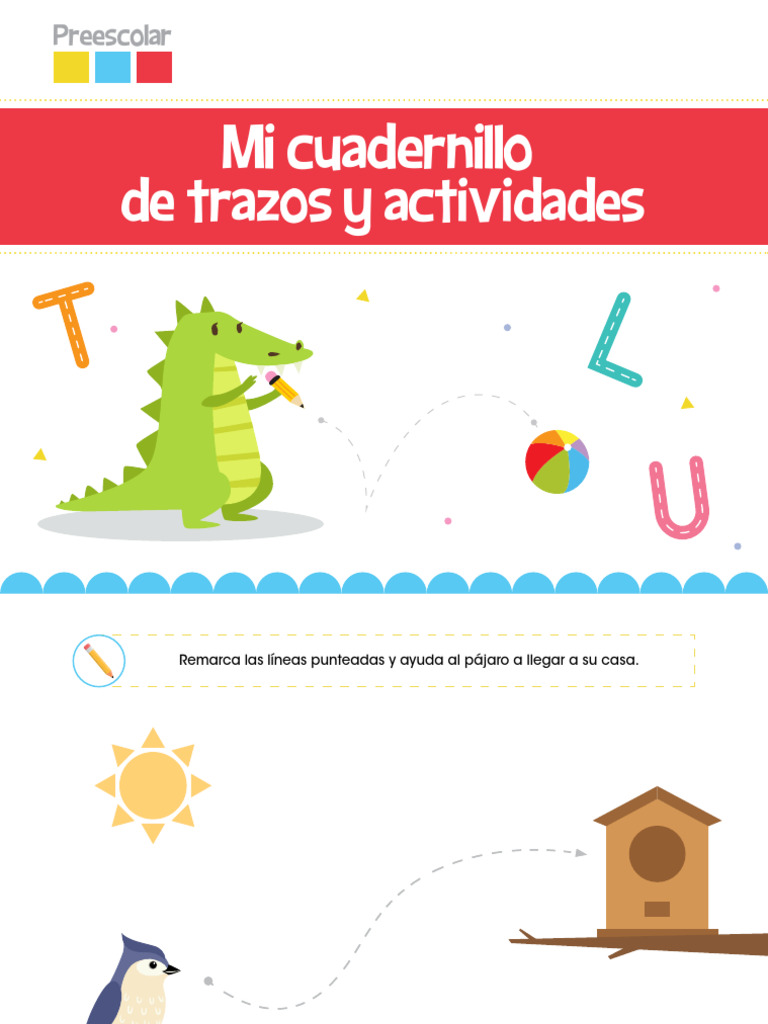 Cuadernillo de Trazos y Actividades Preescolares | PDF | Color