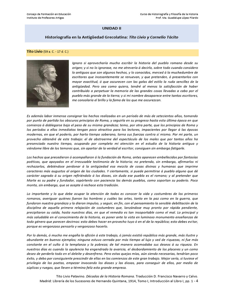 Historiografía+Latina+Tito+Livio+ +Cornelio+Tácito | PDF | Roma antigua ...