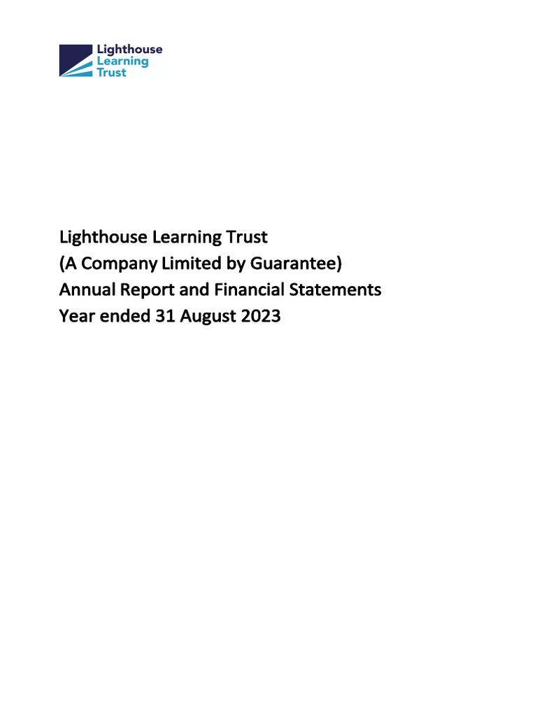 Lighthouse Learning Trust Annual Report 2023 | PDF | Cost Of Living ...