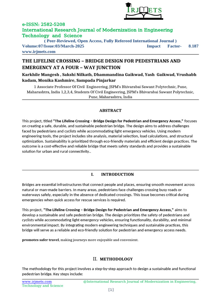 Mangesh IRJMETSTemplate | PDF | Bridge | Sustainability