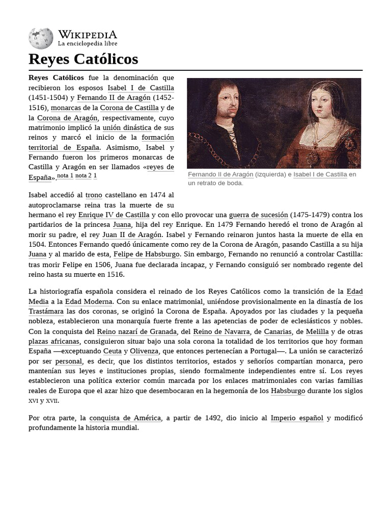 Reyes Católicos | PDF