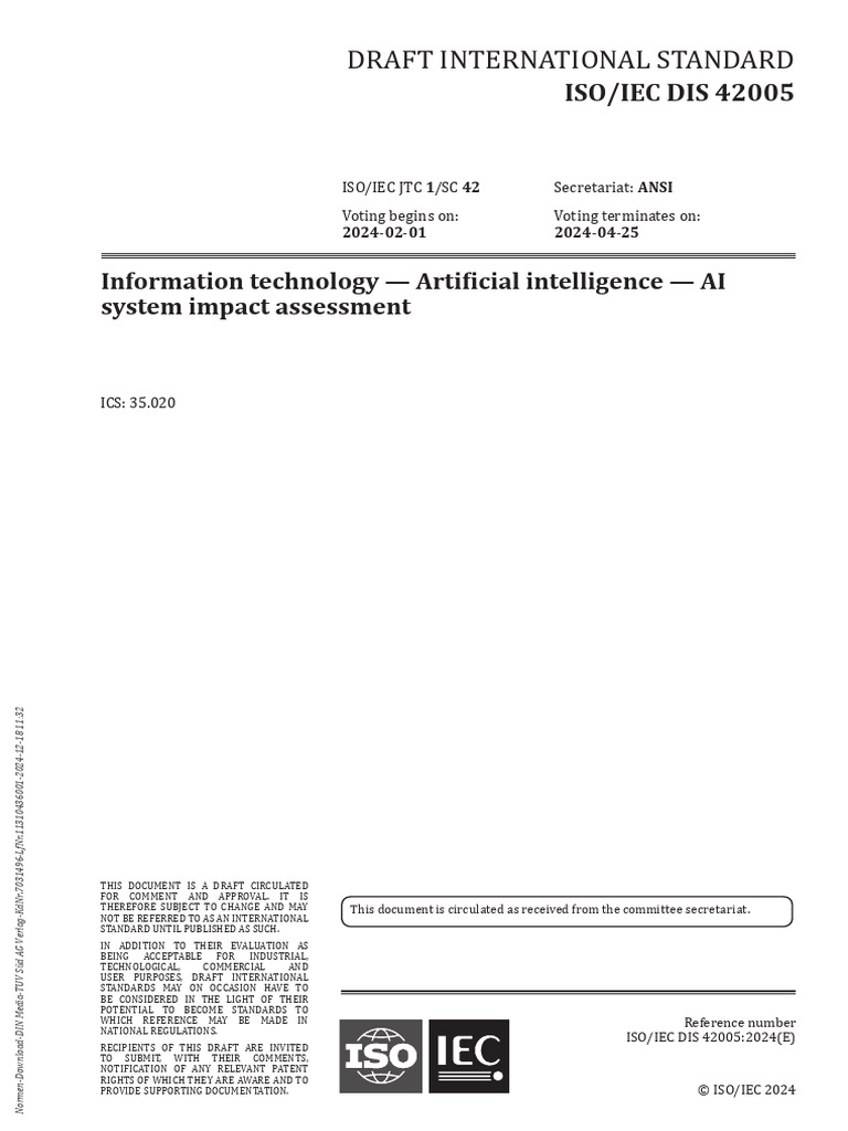 ISO 42005 Draft | PDF | International Organization For Standardization ...